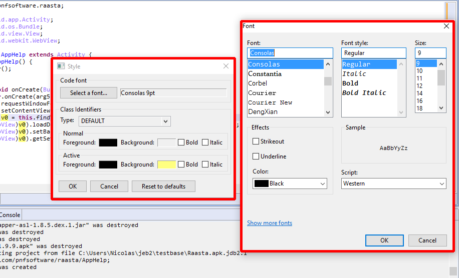Settings - JEB Decompiler